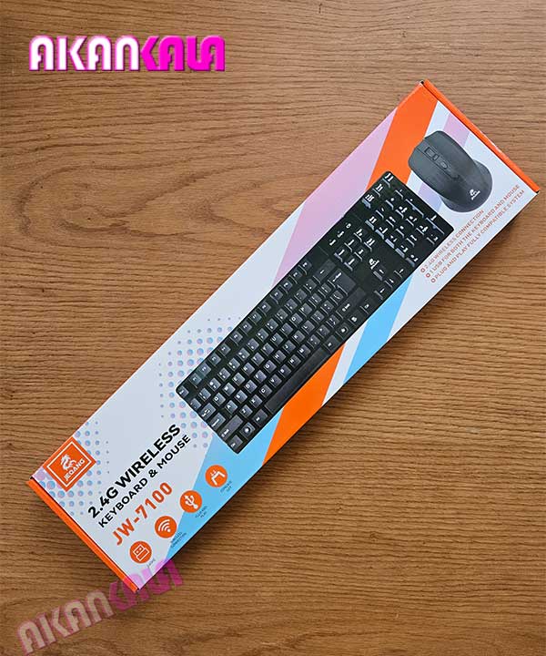 کیبورد و ماوس بلوتوث JEQANG مدل JW-7100 "فروش عمده" - فروشگاه آنلاین پخش عمده آکان کالا